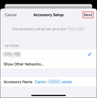 Enhanced Easy Wireless Setup in Canon PRINT (iOS)
