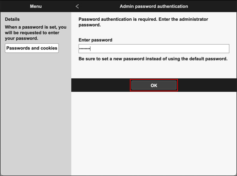 Updating the Firmware via the Remote UI - TS3720 / TS3722