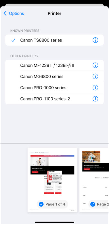 Print using AirPrint from your iOS device - iPhone or iPad