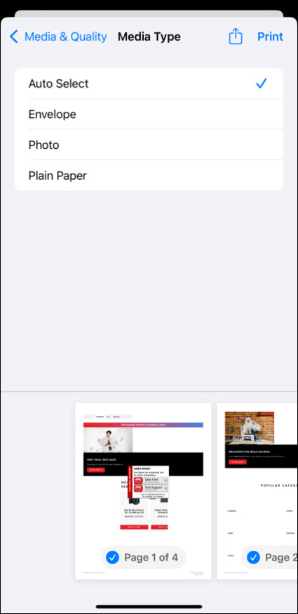 Print using AirPrint from your iOS device - iPhone or iPad