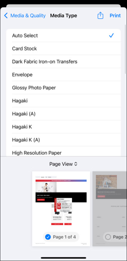 Print using AirPrint from your iOS device - iPhone or iPad