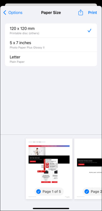 Print using AirPrint from your iOS device - iPhone or iPad