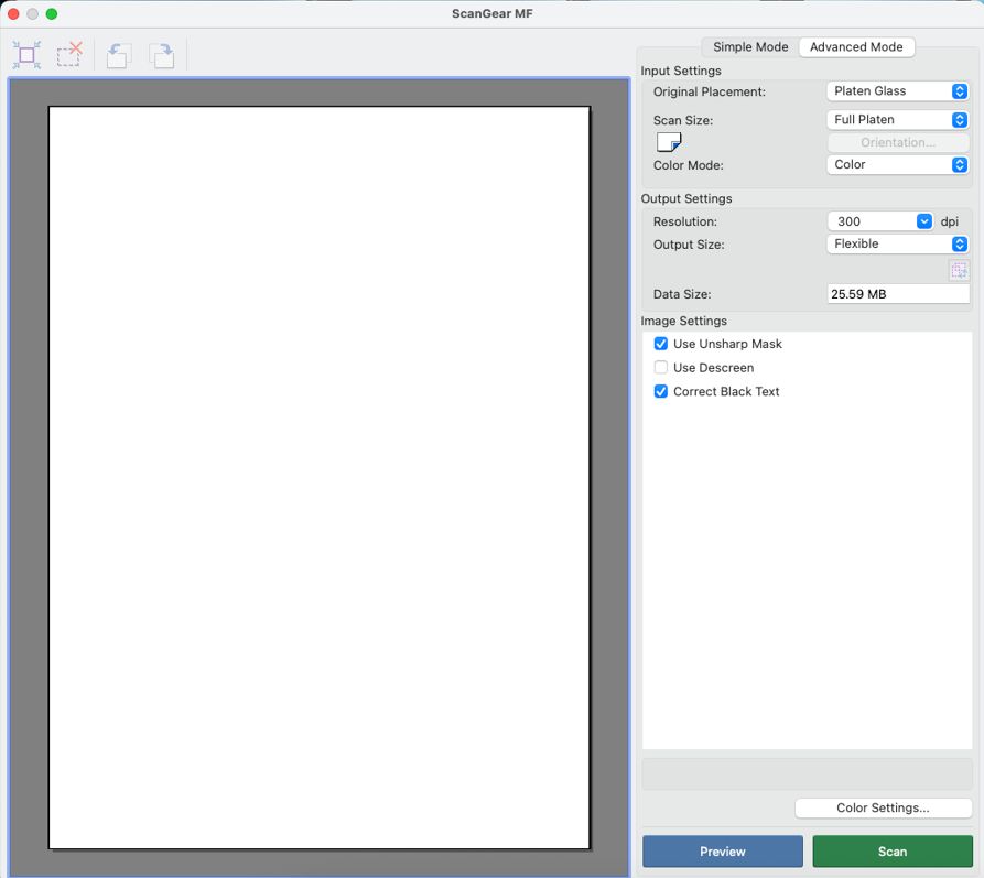 Scanning from the MF Scan Utility (Mac)